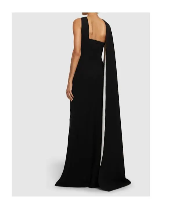 Roland Mouret Asymmetrical Gown With Cape Detail
