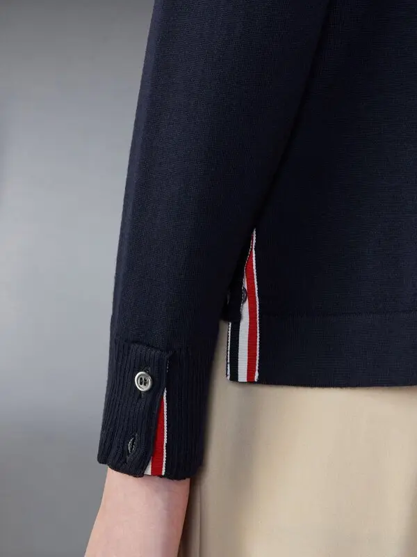 Thom Browne Rwb Stripe Buttoned Cardigan