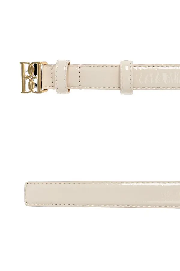 BY MALENE BIRGER Marlos Logo Buckle Belt - Cream