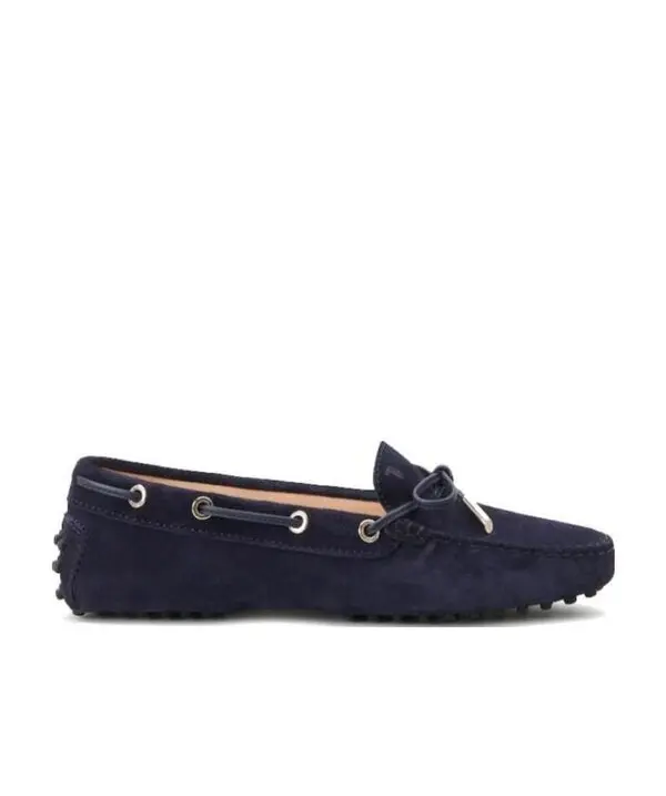 TOD'S Gommino Driving Loafers With Lace Detail - Blue