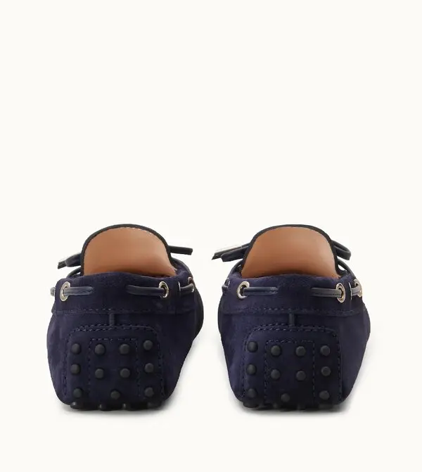 TOD'S Gommino Driving Loafers With Lace Detail - Blue