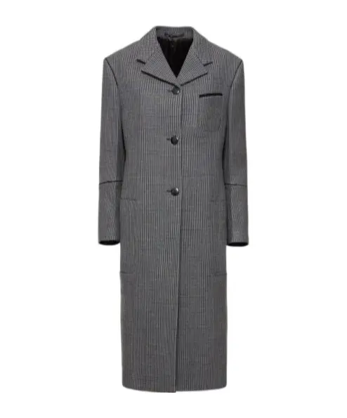 FERRAGAMO Houndstooth Long-sleeved Coat