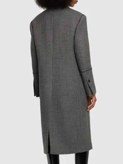 FERRAGAMO Houndstooth Long-sleeved Coat