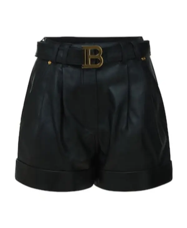 Balmain Logo High-waisted Casual Shorts