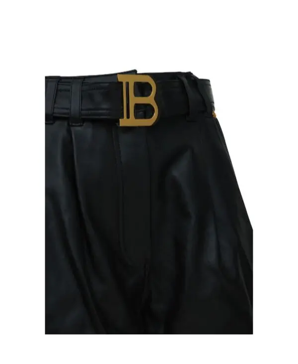 Balmain Logo High-waisted Casual Shorts