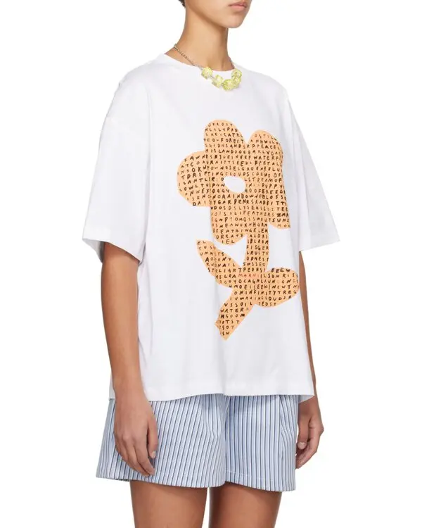 Marni Floral Printed Crewneck T-shirt