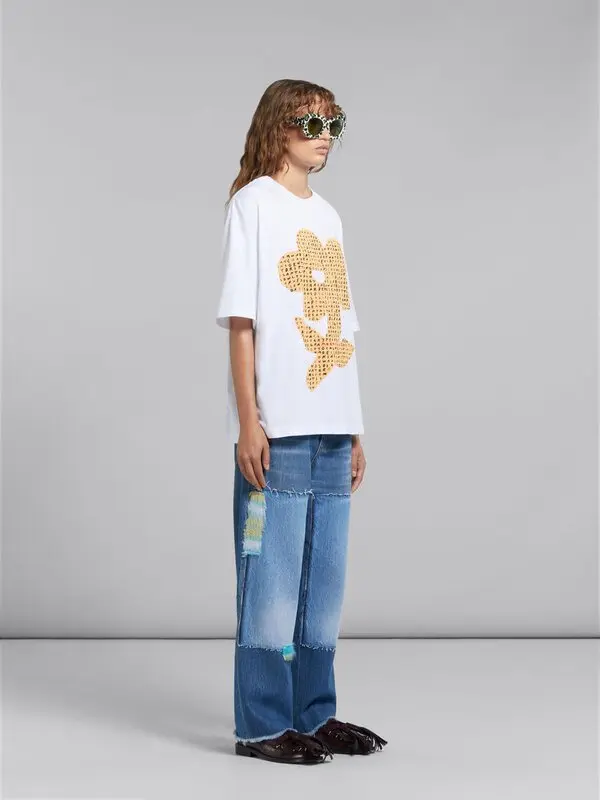 Marni Floral Printed Crewneck T-shirt