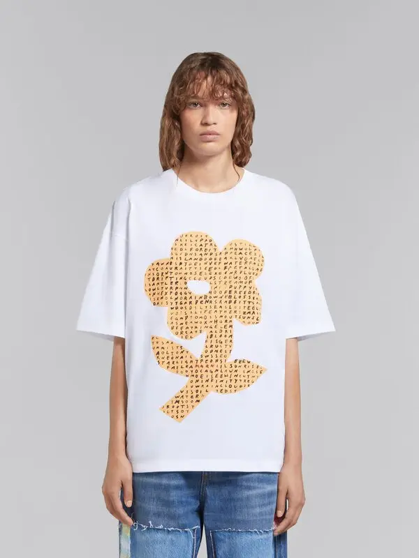 Marni Floral Printed Crewneck T-shirt