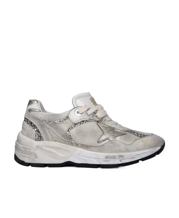 GOLDEN GOOSE Star-patch Distressed Glittered Sneakers