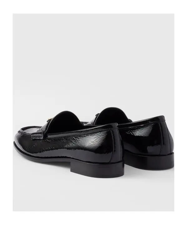 Prada Naplak Patent Leather Loafers - Black