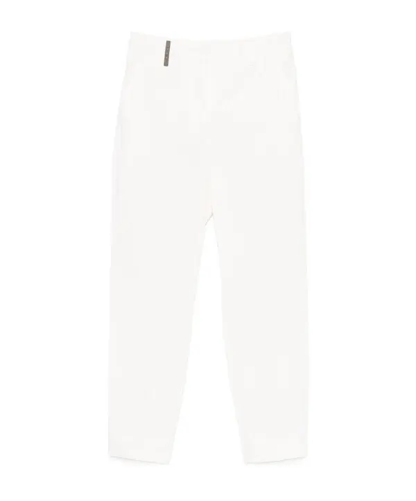 Peserico Cropped Pleated Trousers - White