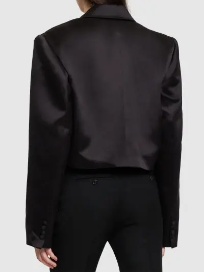 Magda Butrym Cropped Blazer With Logo Detail
