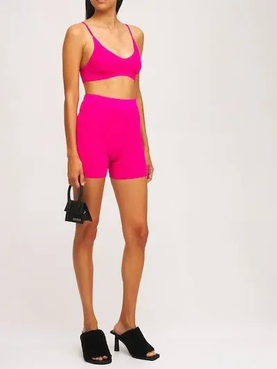 Jacquemus Slim Fit Ribbed Shorts