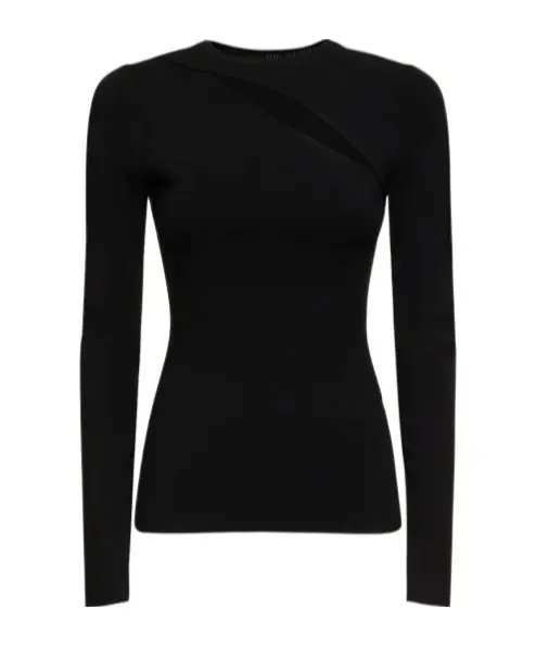 Victoria Beckham Long Sleeve Blouse With Cut-out Detail