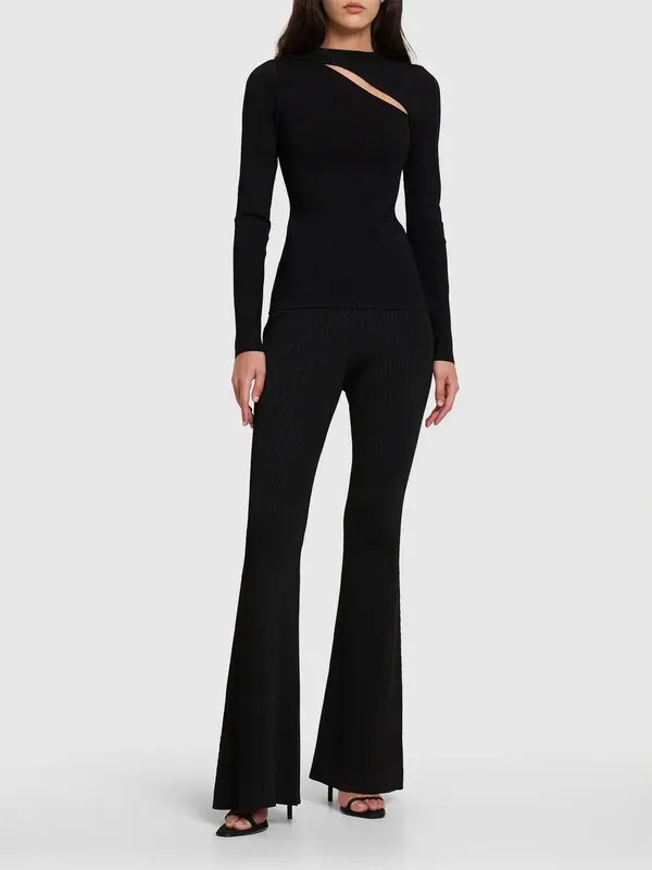 Victoria Beckham Long Sleeve Blouse With Cut-out Detail