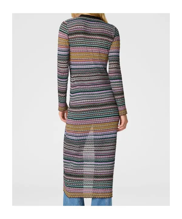 Missoni Striped Popcorn Knit Buttoned Cardigan