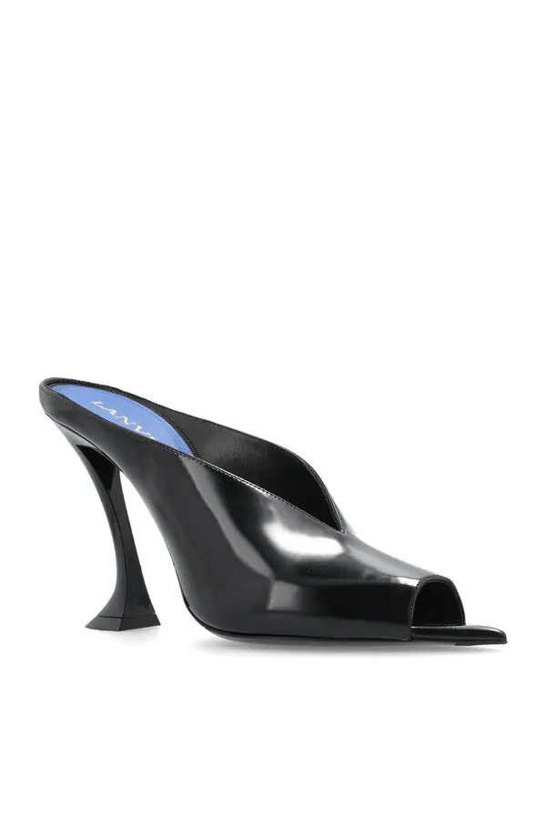 LANVIN Midnight Step Peep Toe Sandals