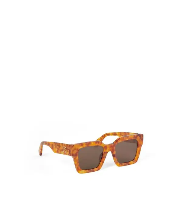 Off-White Full Frame Sunglasses - Brown