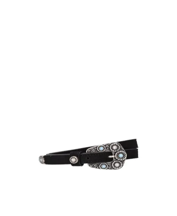 Alessandra Rich Logo Belt - Black
