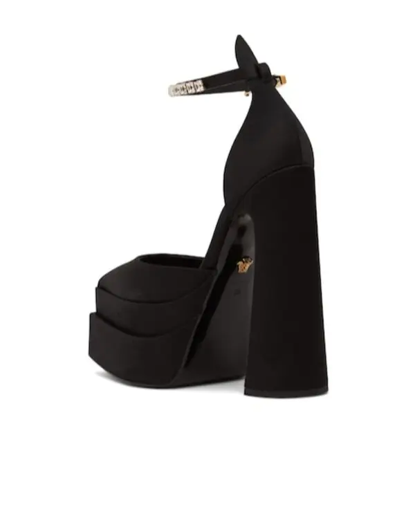 Versace Logo High Heel Platform Sandals