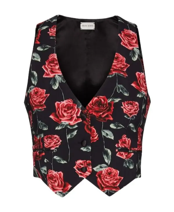 Magda Butrym Rose Printed Jersey Vest