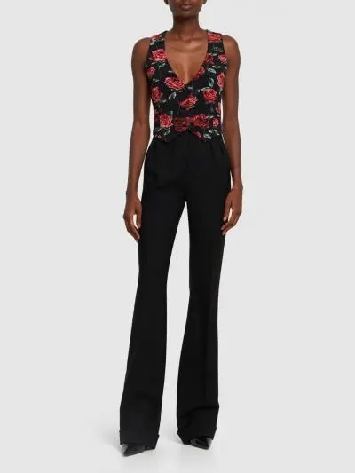 Magda Butrym Rose Printed Jersey Vest