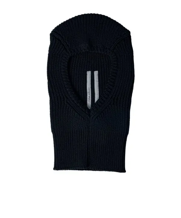 Rick Owens Ribbed Knit Balaclava - Black