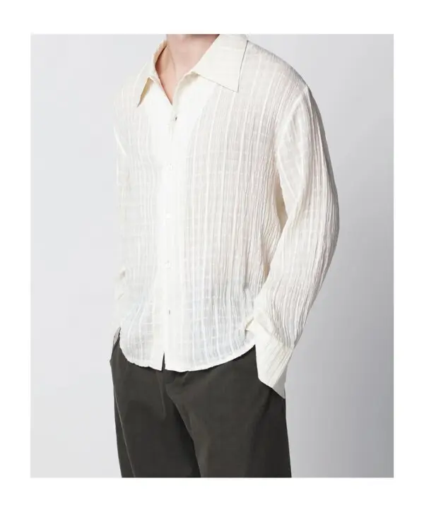 Séfr Check-textured Shirt
