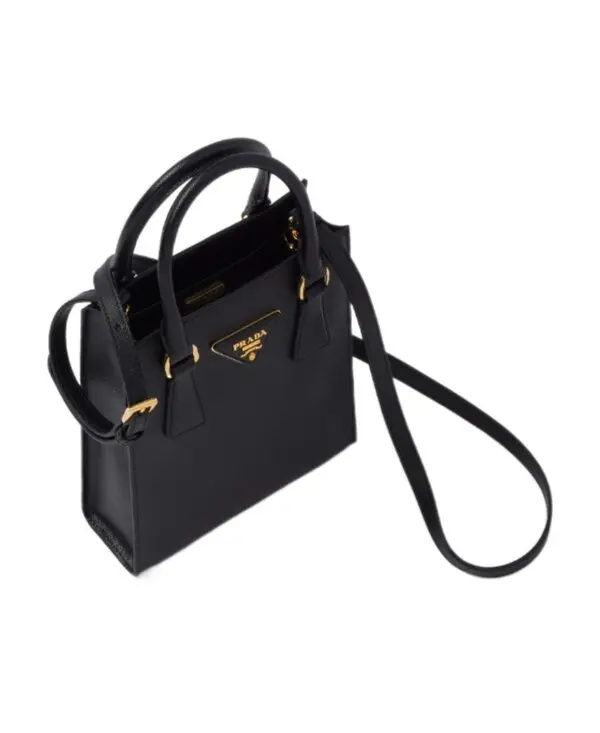 Prada Saffiano Leather Handbag With Logo Detail