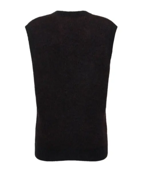 Alessandra Rich Embellished Teddy Bear Knit Vest