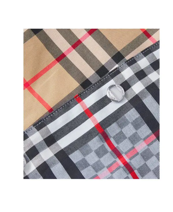 Burberry Reversible Check Print Hooded Jacket - Gray