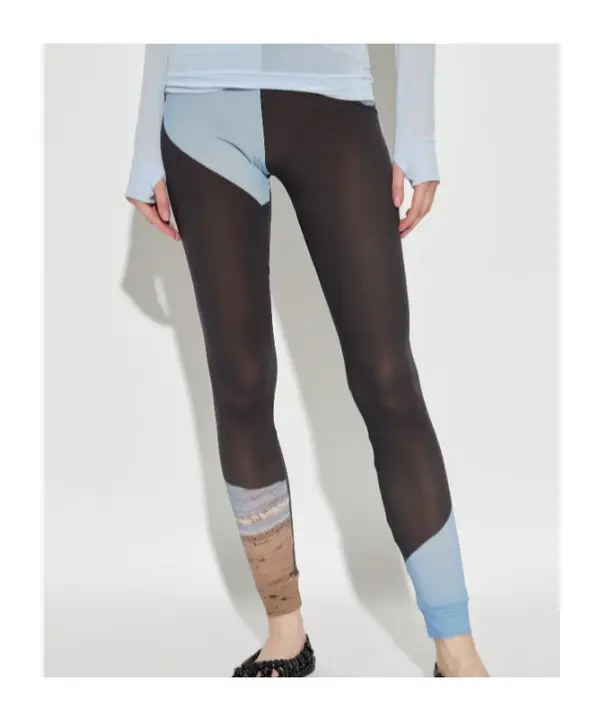 Issey Miyake Colorblocked Printed Trousers