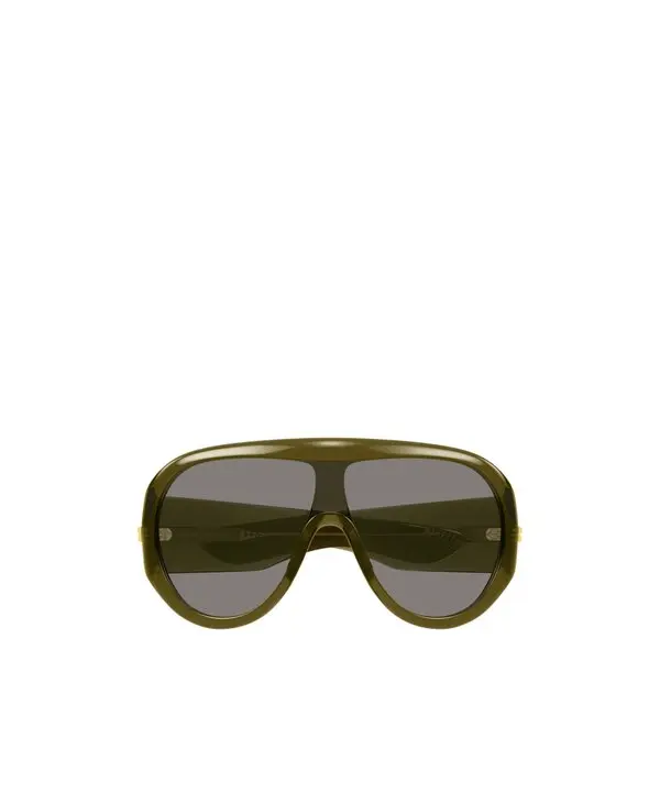 Bottega Veneta Scudo Shield Sunglasses - Green