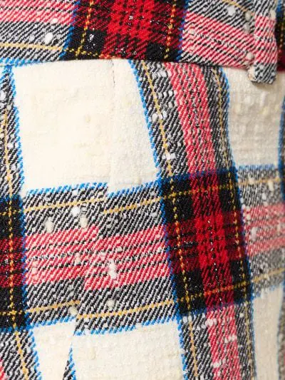 Alessandra Rich Plaid Maxi Skirt