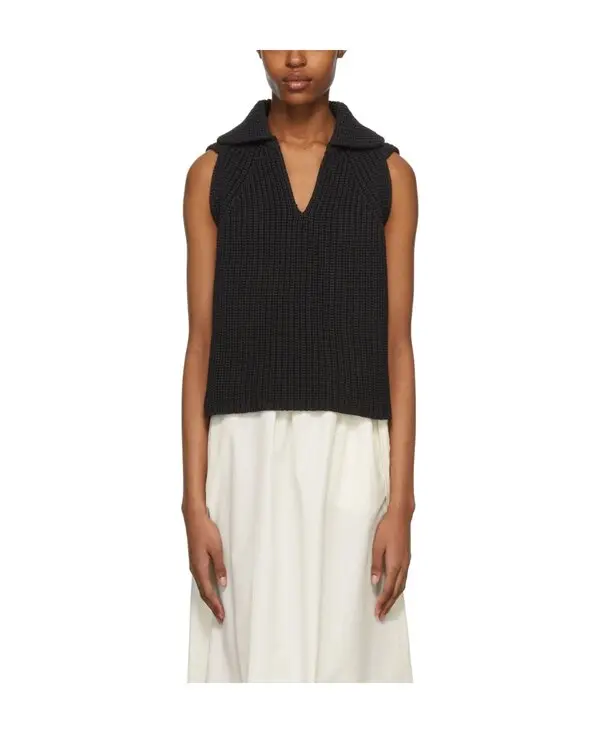 DEVEAUX Sleeveless Knitted Pullover