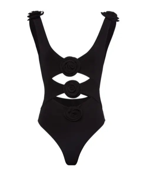Magda Butrym Cut-out Jumpsuit With Rose Appliques