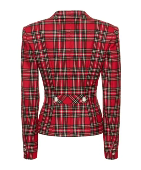 Alessandra Rich Tartan Tailored Jacket