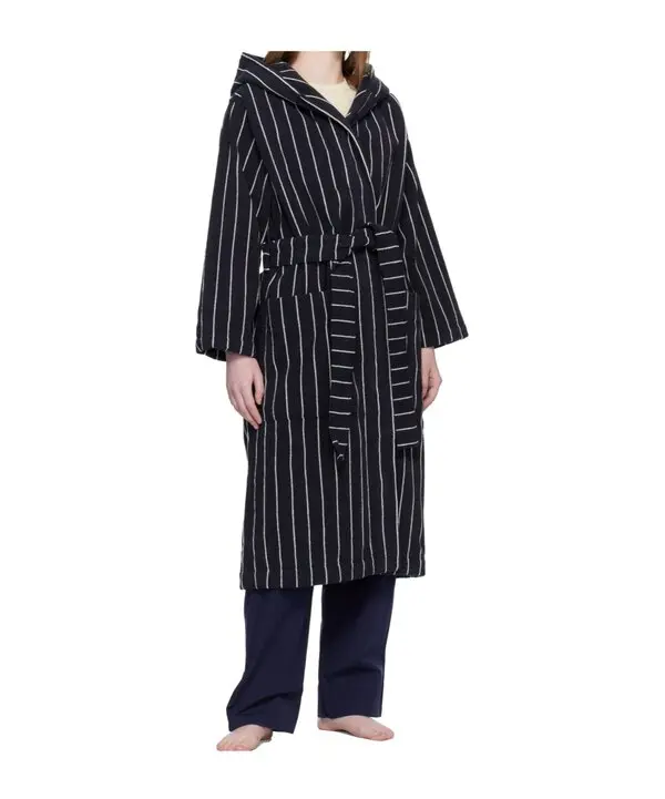 TEKLA Striped Hooded Bathrobe - Antwerp Stripes