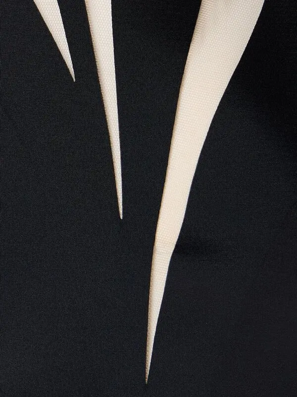 MUGLER High Neck Long Sleeve Jumpsuit