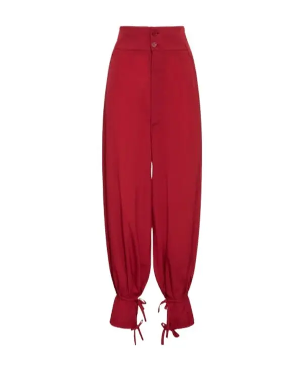 Alexandre Vauthier High-waisted Crepe Casual Pants With Belted Cuffs