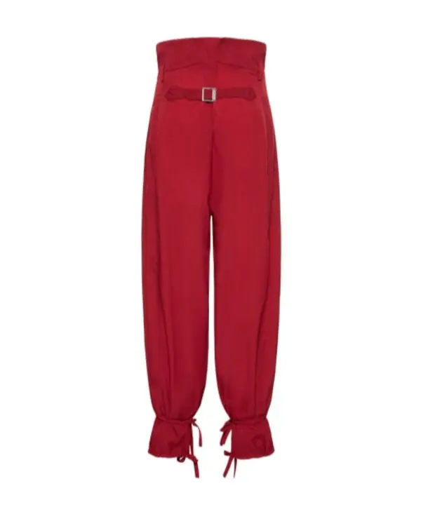 Alexandre Vauthier High-waisted Crepe Casual Pants With Belted Cuffs