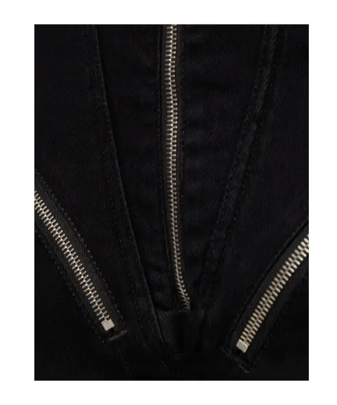 MUGLER High-waist Zip Detail Jeans