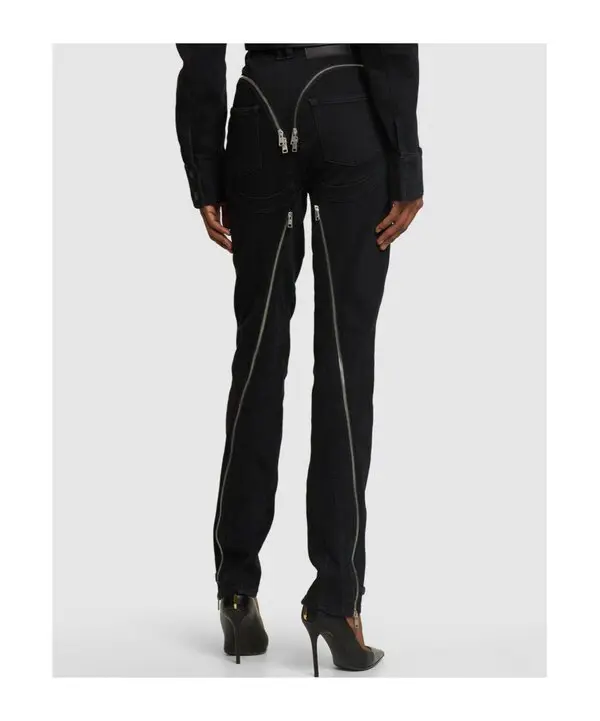 MUGLER High-waist Zip Detail Jeans