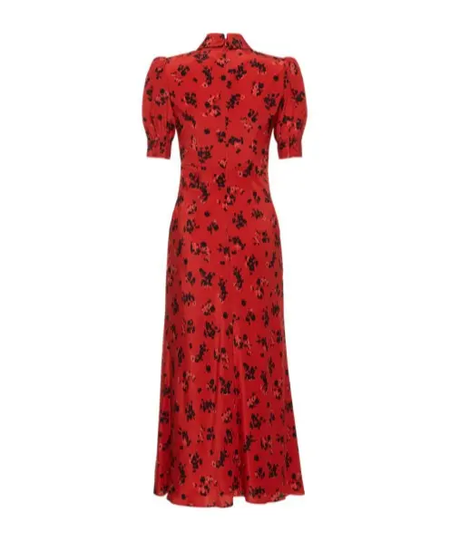 Alessandra Rich Short-sleeved Printed Maxi Dress