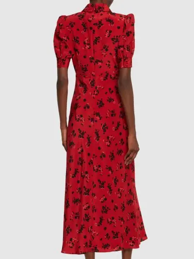 Alessandra Rich Short-sleeved Printed Maxi Dress