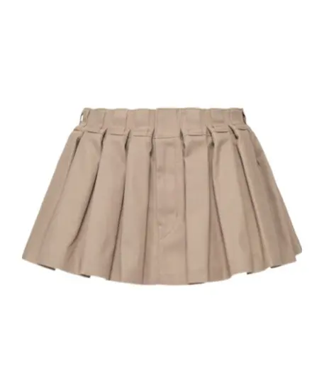 Alexander Wang Pleated Workwear Drill Mini Skirt - Khaki