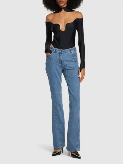 MUGLER Flared Horn Jeans