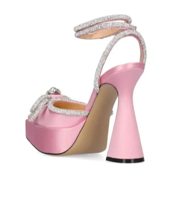 MACHMACH Double Bow Embellished High Heel Sandals