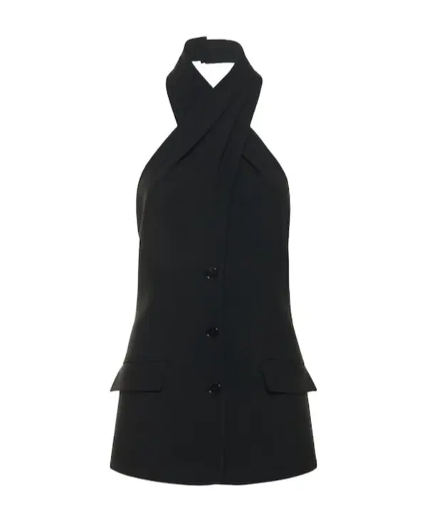 Michael Kors Suit Vest With Criss-cross Neckline