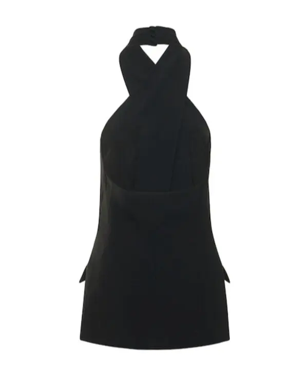 Michael Kors Suit Vest With Criss-cross Neckline